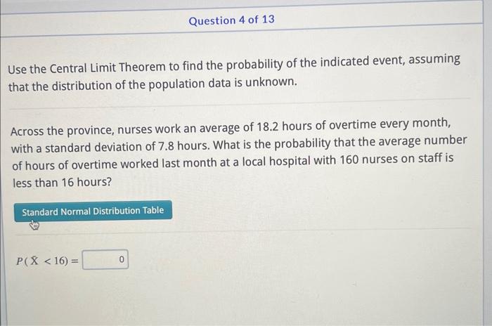 Solved Use the Central Limit Theorem to find the probability | Chegg.com