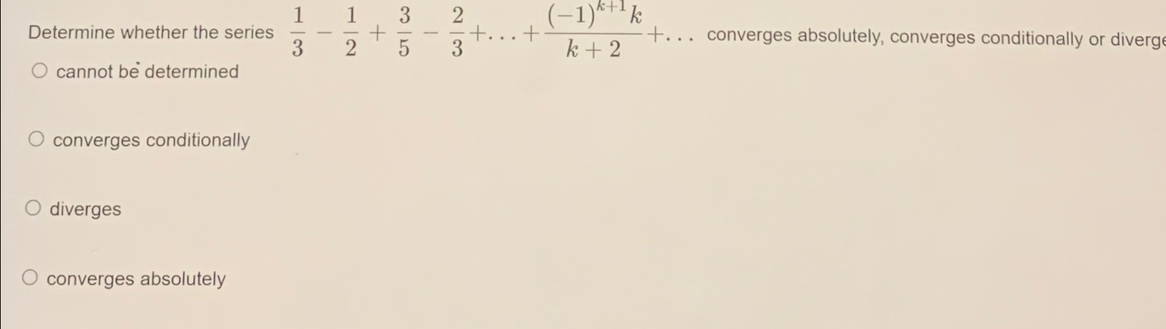 Solved Determine whether the series | Chegg.com