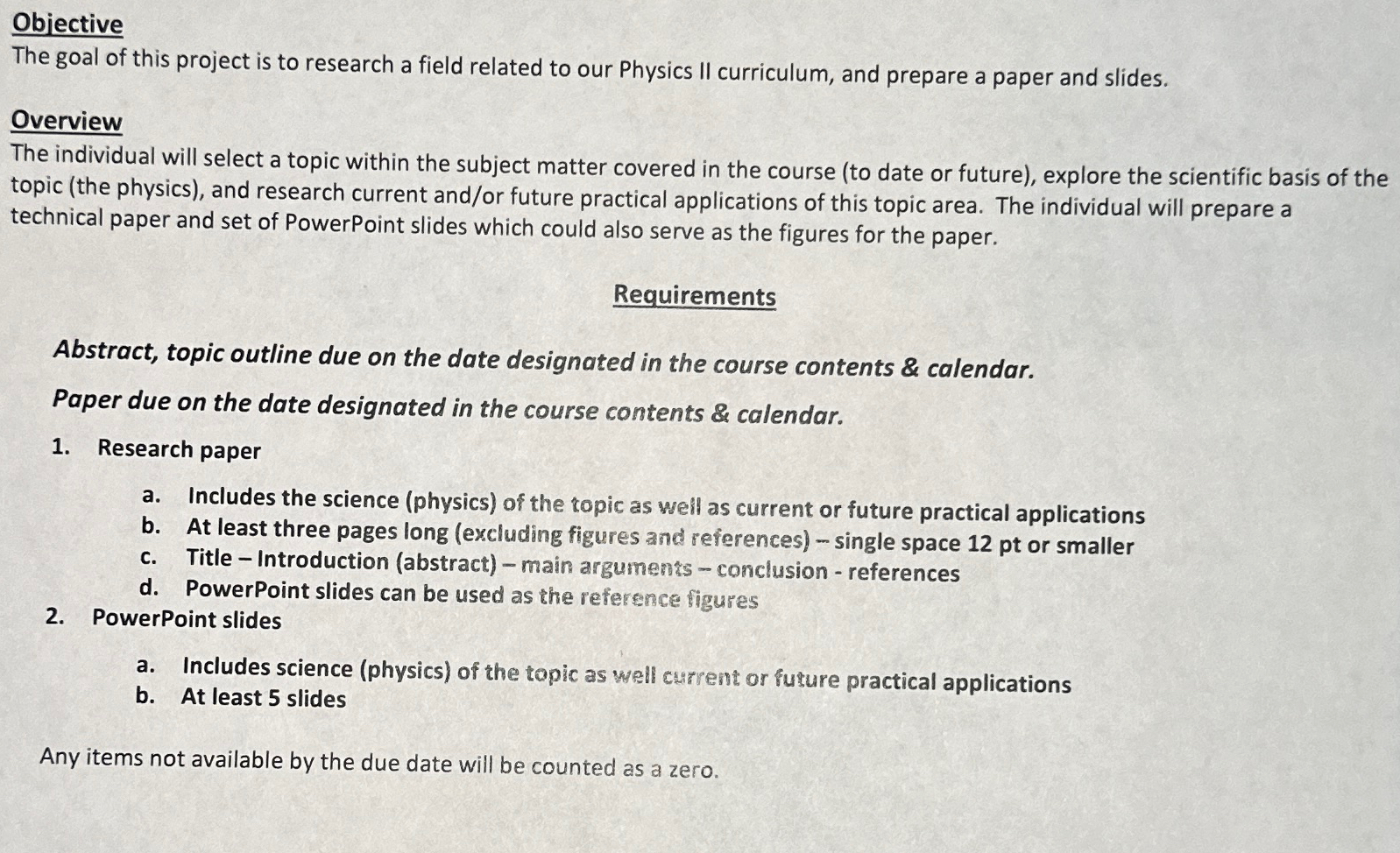 Solved ObjectiveThe goal of this project is to research a | Chegg.com