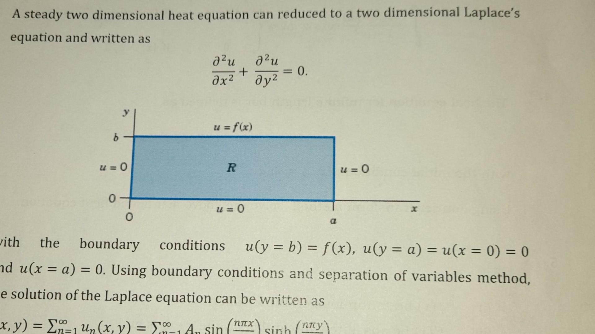 Solved A steady two dimensional heat equation can reduced to | Chegg.com