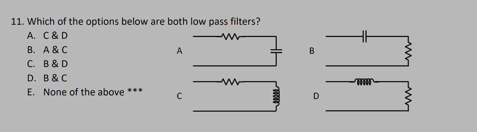 Solved Which of the options below are both low pass | Chegg.com