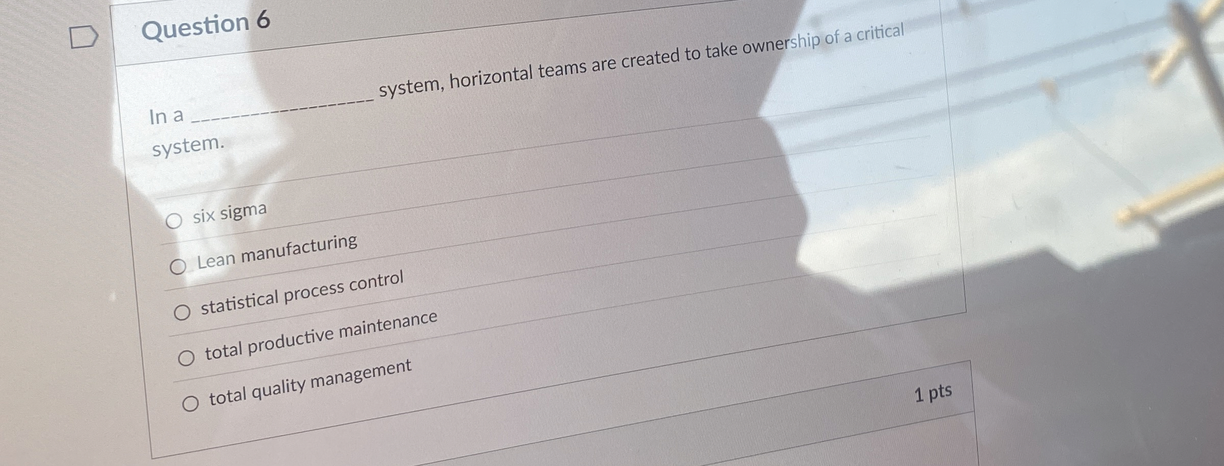 Solved Question 6In asystem, horizontal teams are created to | Chegg.com