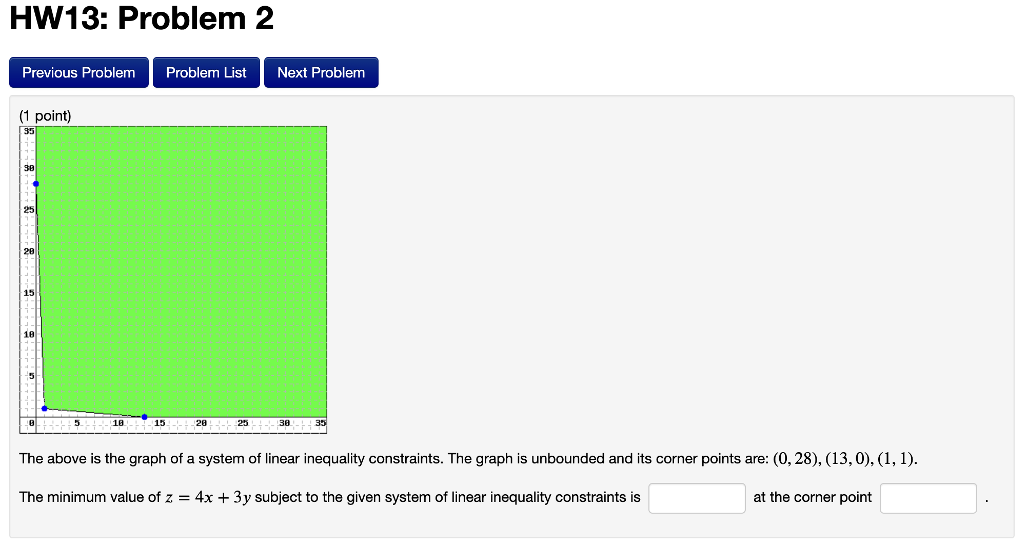 Solved 13-2The above is the graph of a system of linear | Chegg.com