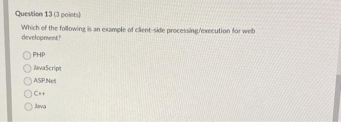 Solved Which of the following is an example of client-side | Chegg.com