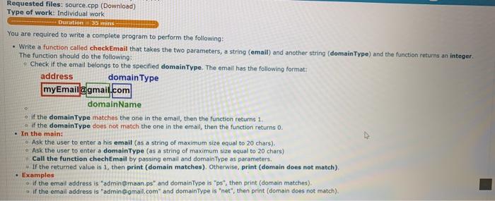 Solved Requested files: source.cpp (Download) Type of work: | Chegg.com