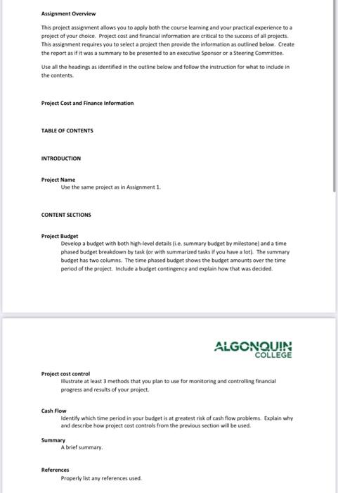 Solved Assignment Overview This project assignment allows | Chegg.com