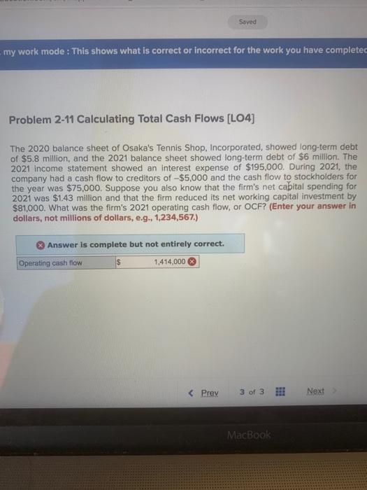 Solved Saved my work mode : This shows what is correct or | Chegg.com