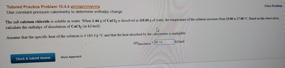 Solved Close Problem Tutored Practice Problem 10.4.4 | Chegg.com
