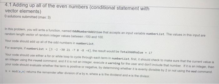 Solved vector elements) 0 solutions submitted (max: 3 ) In | Chegg.com