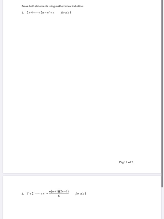 Solved Prove both statements using mathematical induction. | Chegg.com