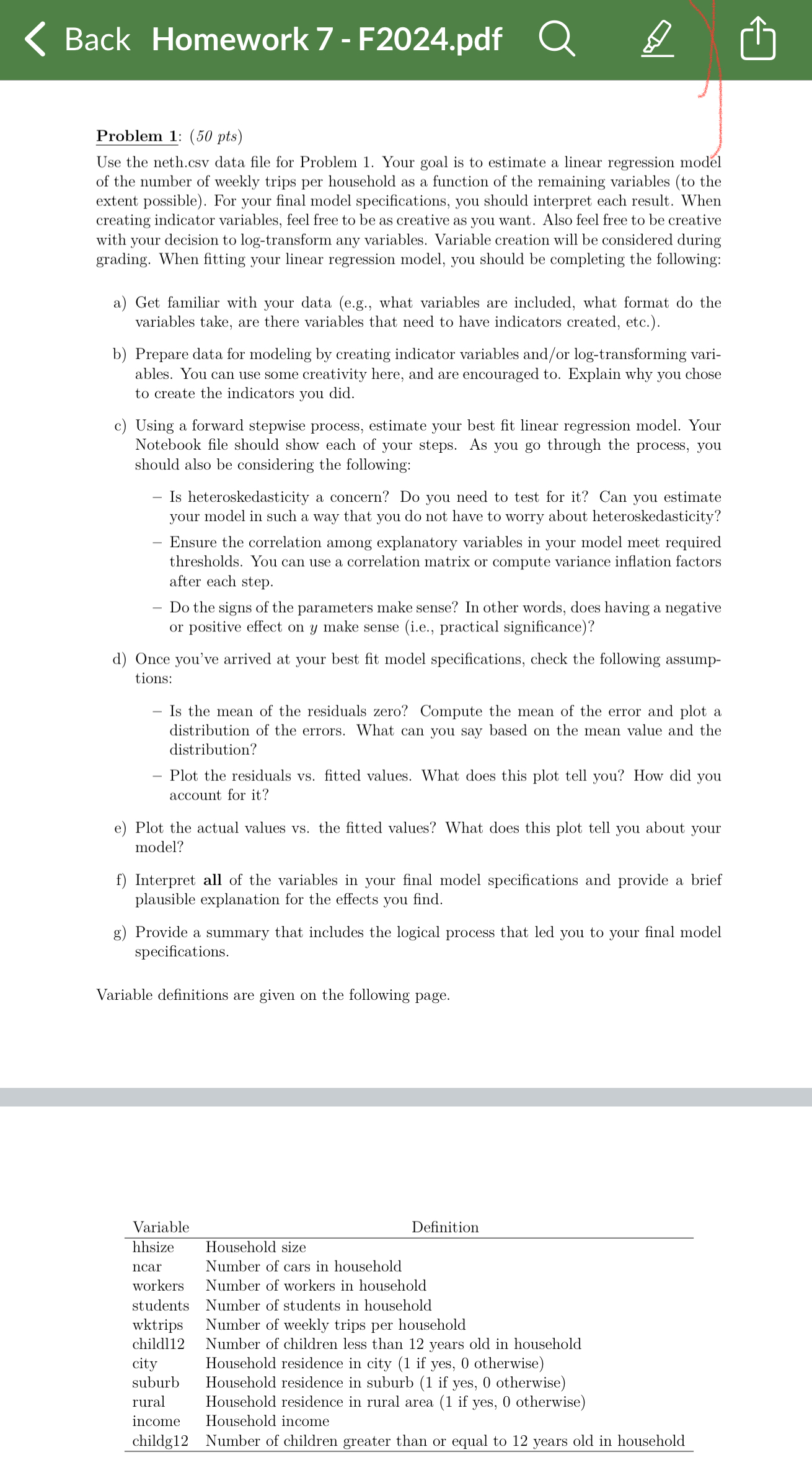Back Homework 7-F2024.pdfProblem 1: (50 ﻿pts)Use the | Chegg.com