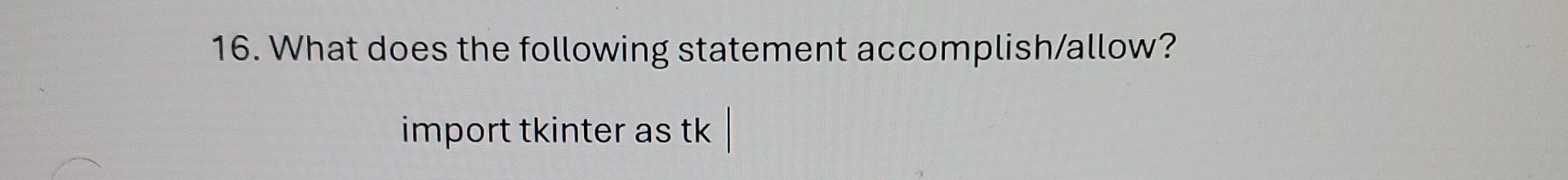 Solved What does the following statement | Chegg.com
