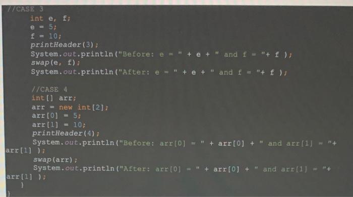 Solved 1 static void swap (MyInteger a, MyInteger b) { 2 | Chegg.com