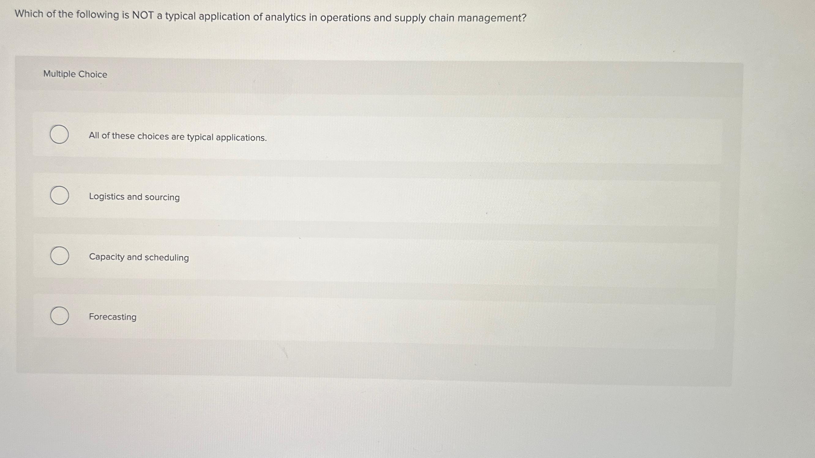Solved Which of the following is NOT a typical application | Chegg.com