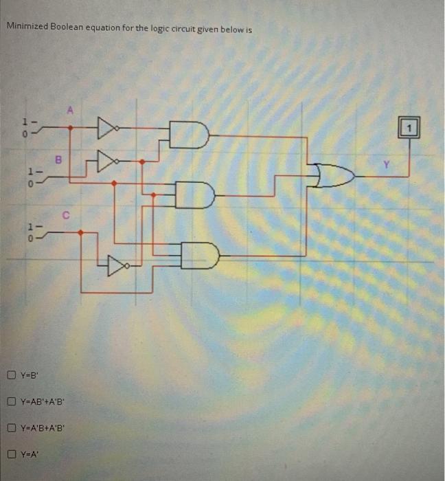 Solved Minimized Boolean equation for the logic circuit | Chegg.com