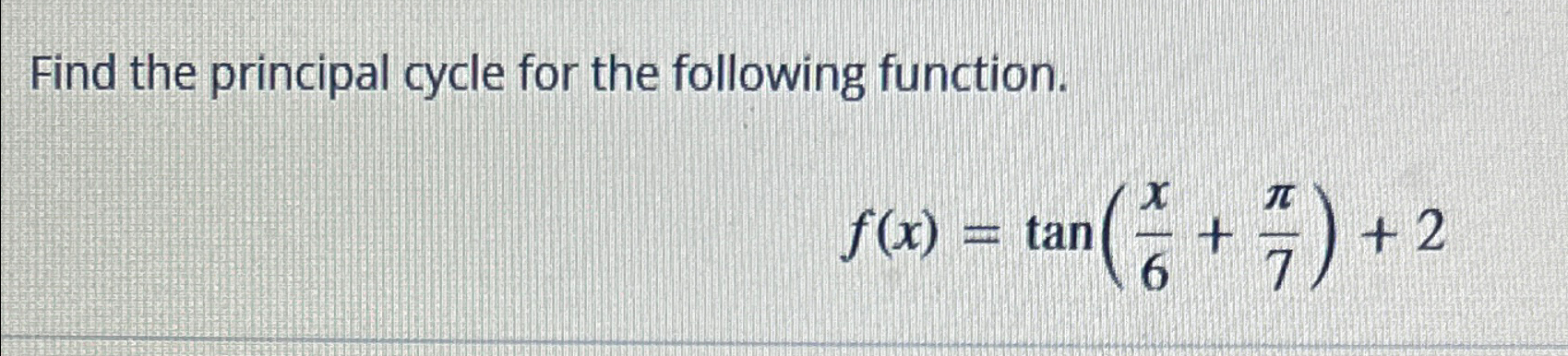 Solved Find the principal cycle for the following | Chegg.com