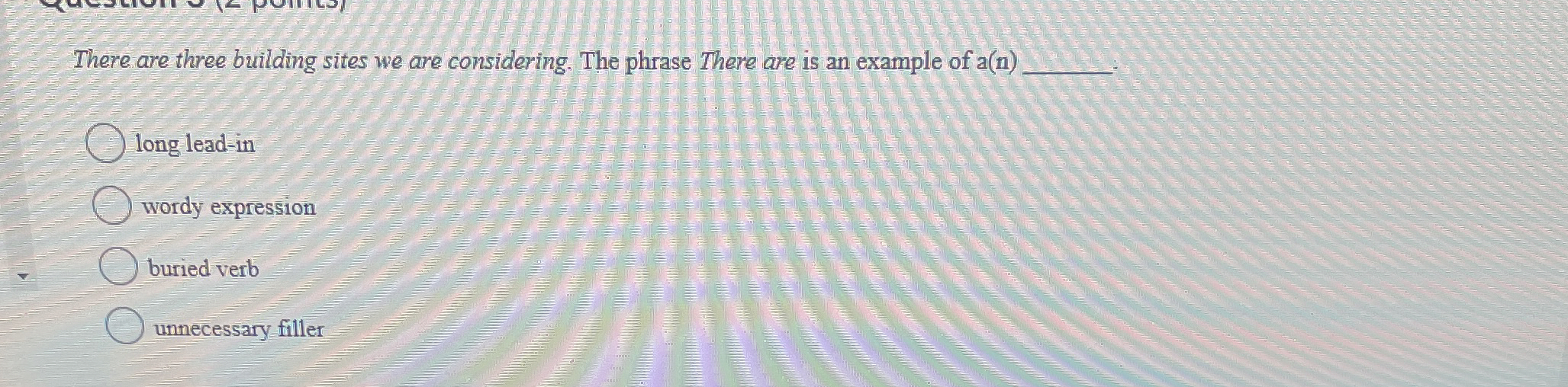Solved There are three building sites we are considering. | Chegg.com
