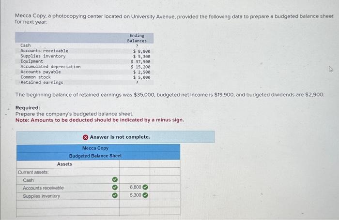 Solved Mecca Copy, a photocopying center located on | Chegg.com