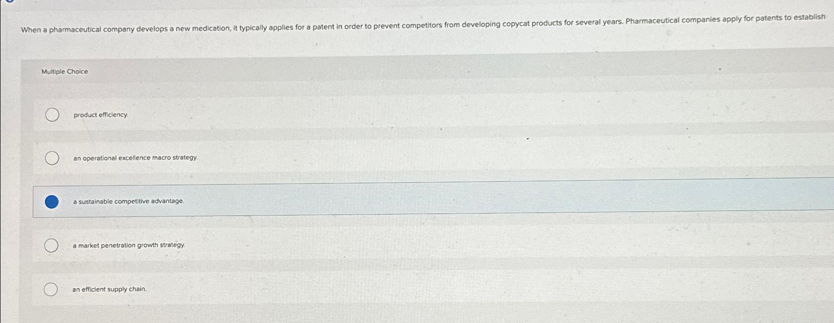 Solved Multiple Choiceproduct efficiency.an operational | Chegg.com