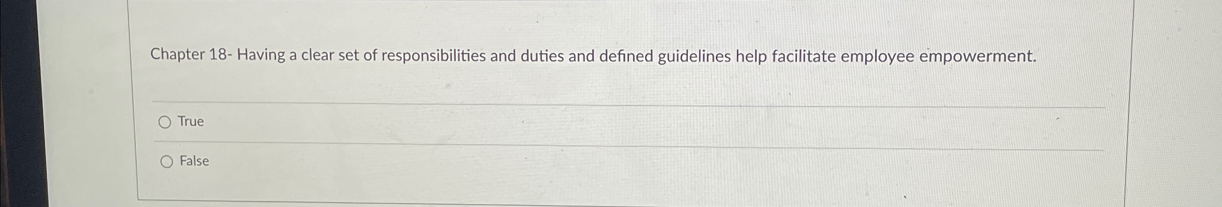 Solved Chapter 18- ﻿Having a clear set of responsibilities | Chegg.com