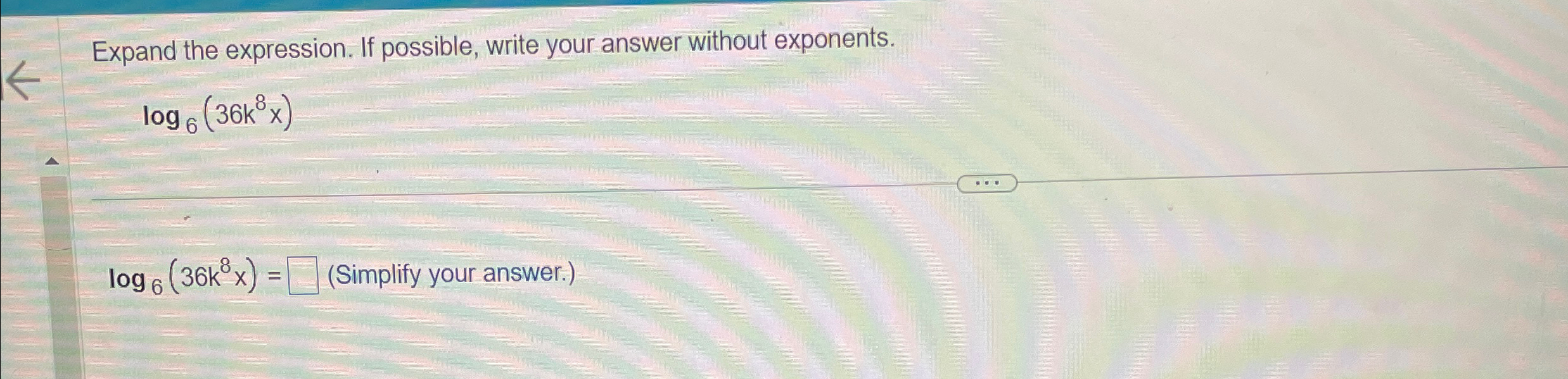 Solved Expand the expression. If possible, write your answer | Chegg.com