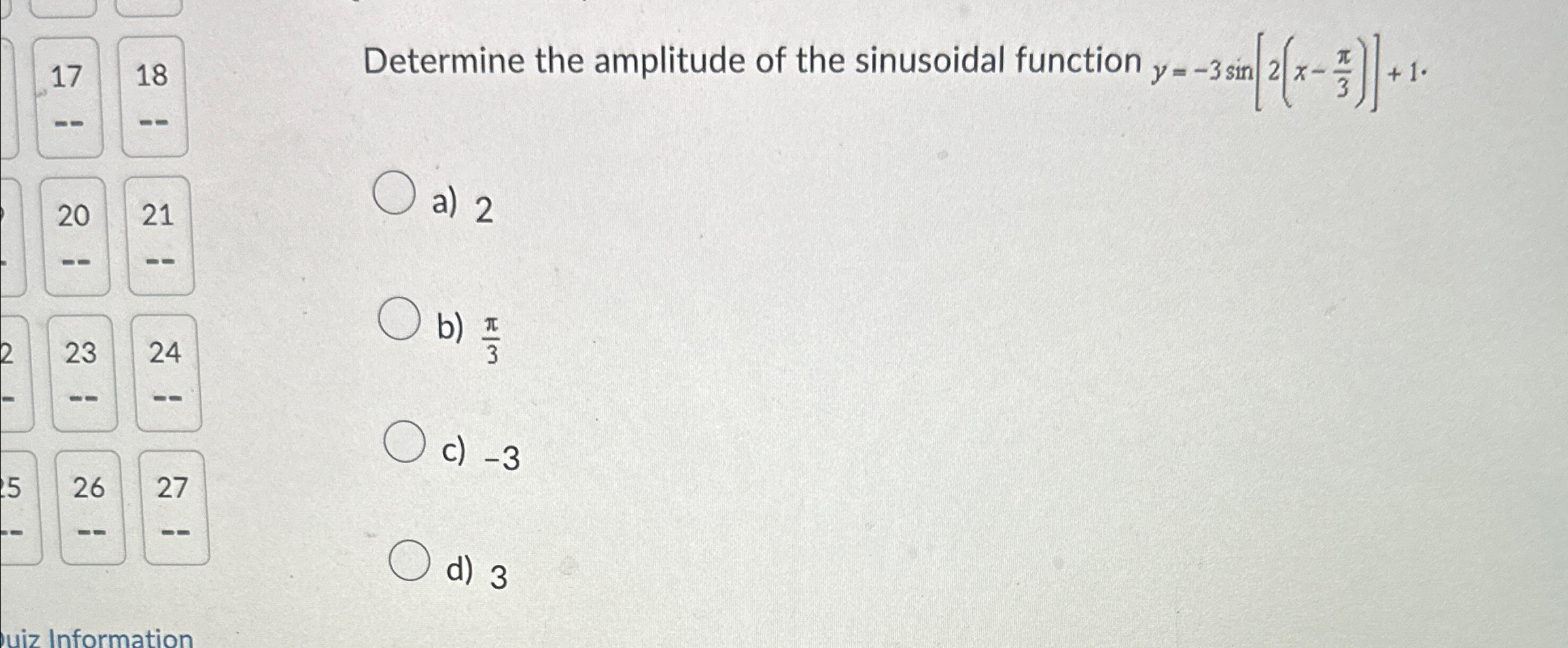 Solved 17,18Determine the amplitude of the sinusoidal | Chegg.com