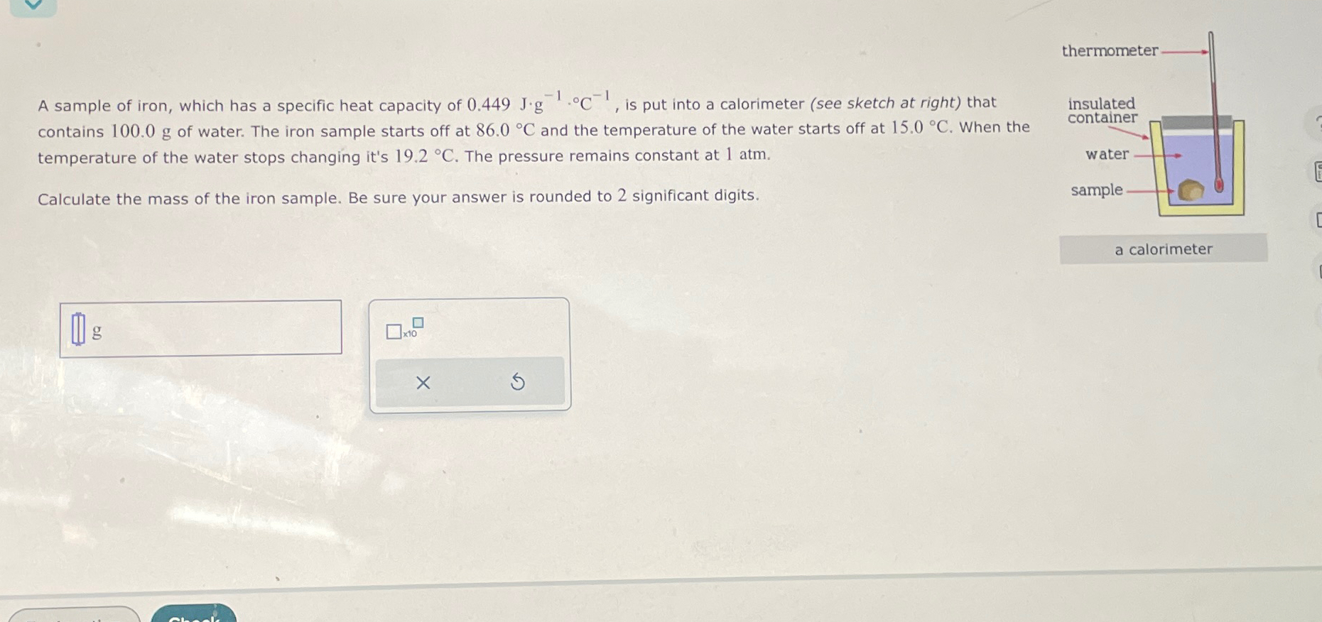 Solved A sample of iron, which has a specific heat capacity | Chegg.com