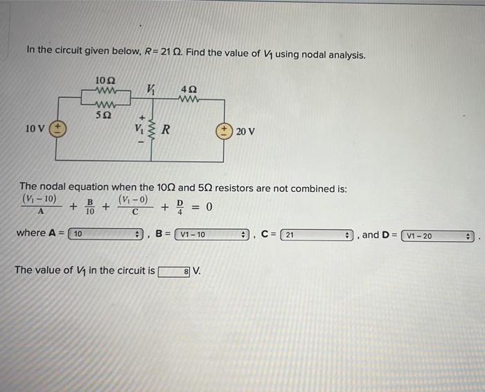 Solved In the circuit given below, R=21Ω. Find the value of | Chegg.com