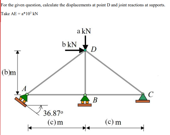Solved For the given question, calculate the displacements | Chegg.com