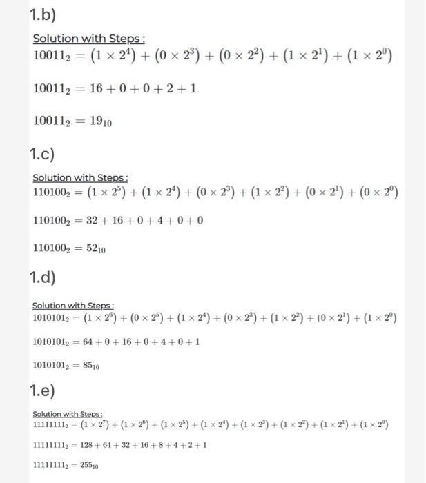 Solved Convert the following hexadecimal numbers to the | Chegg.com