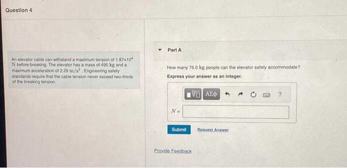 Solved An elevator cable can withstand a maximum tension of | Chegg.com