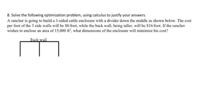 Solved 8. Solve the following optimization problem, using | Chegg.com