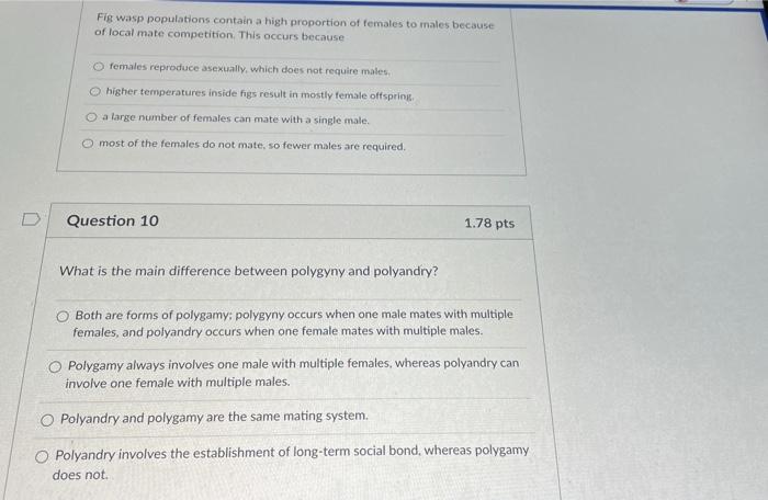 Solved Fig wasp populations contain a high proportion of | Chegg.com