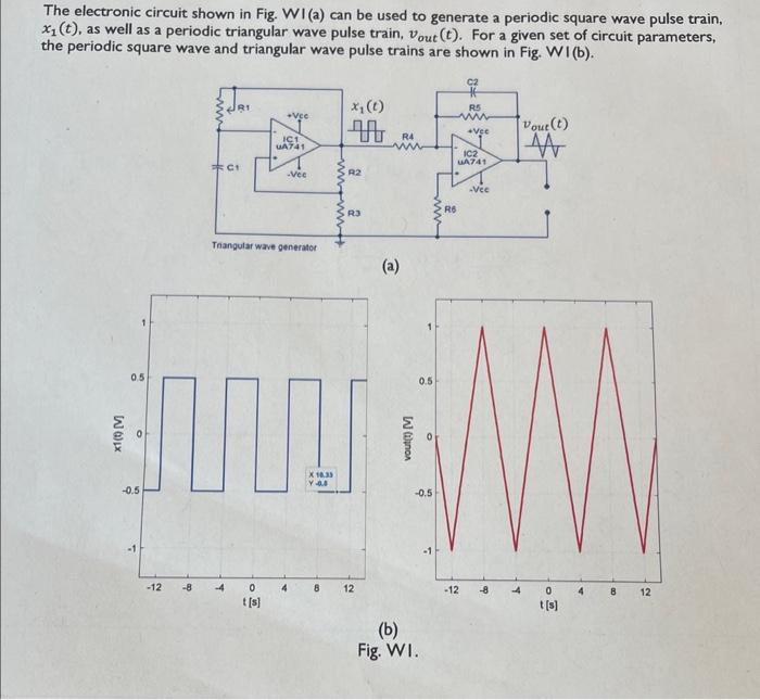 Solved The electronic circuit shown in Fig. WI (a) can be | Chegg.com