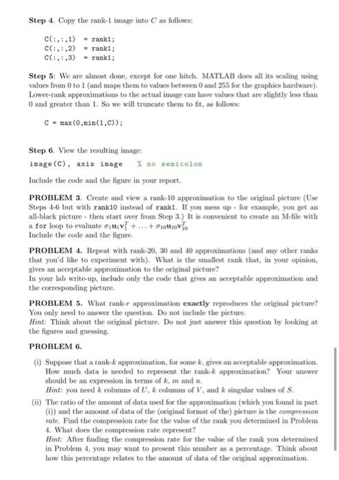 Solved Image Compression Exercises Instructions: The | Chegg.com