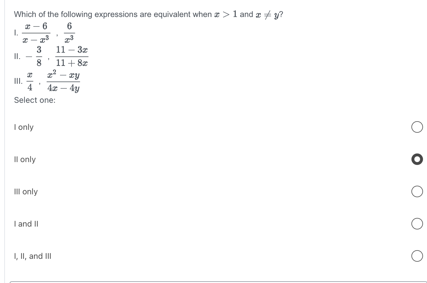 Which of the following expressions are equivalent | Chegg.com
