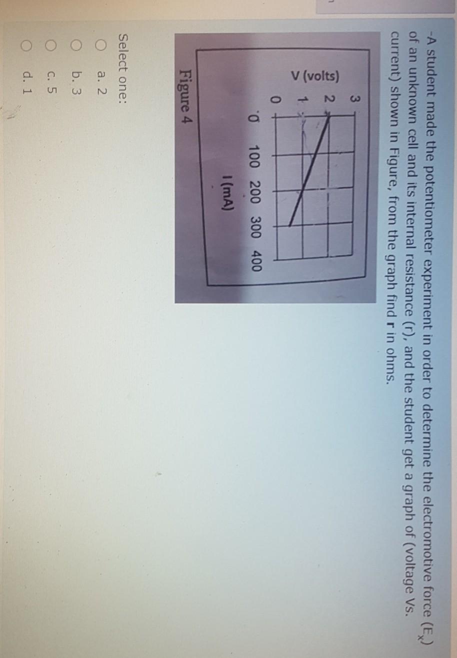 Solved -A student made the potentiometer experiment in order | Chegg.com