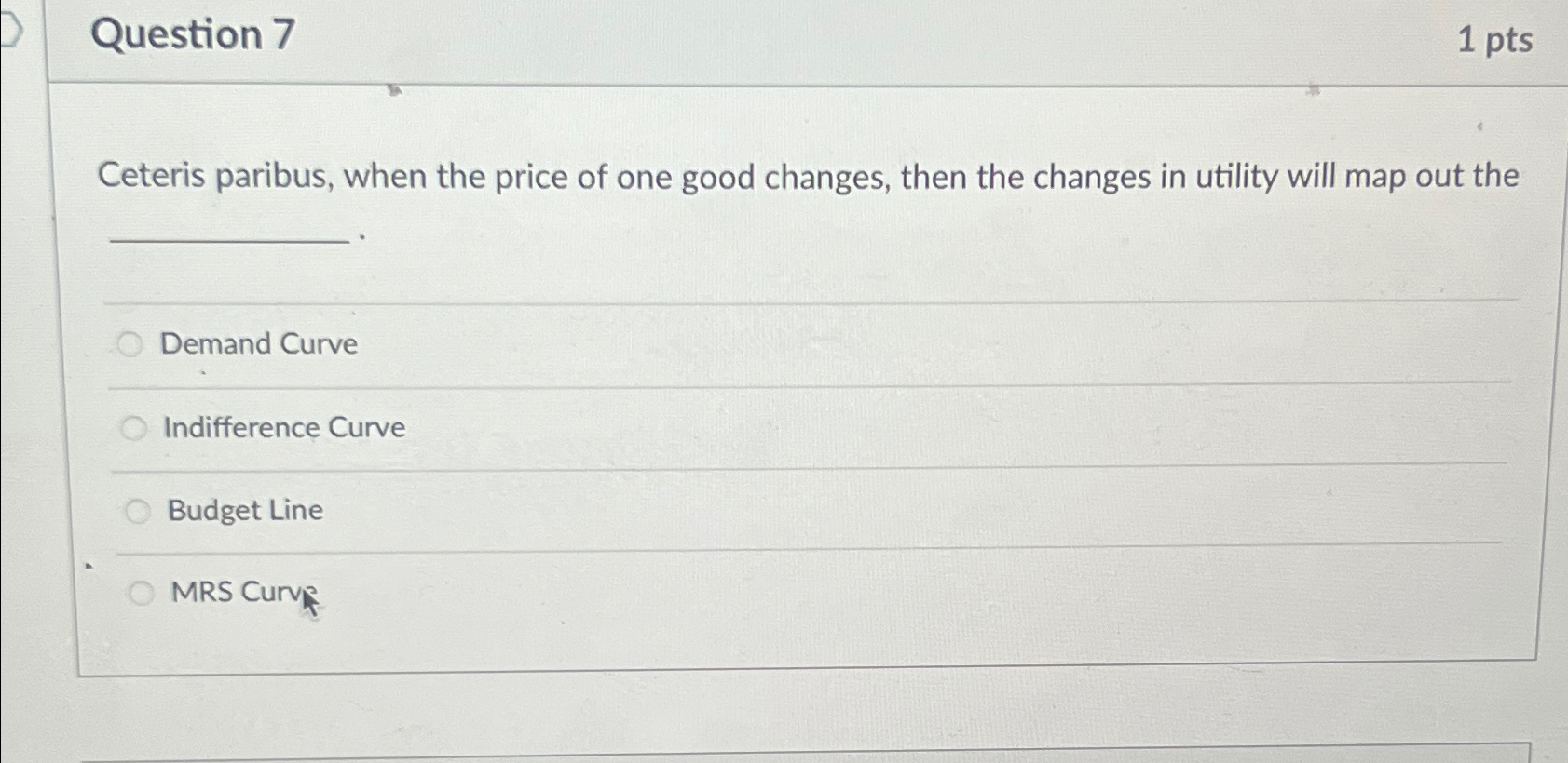 Solved Question 71 ﻿ptsCeteris paribus, when the price of | Chegg.com