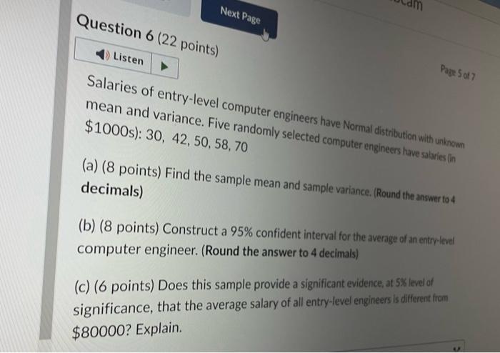 Solved Listen Salaries of entry-level computer engineers | Chegg.com