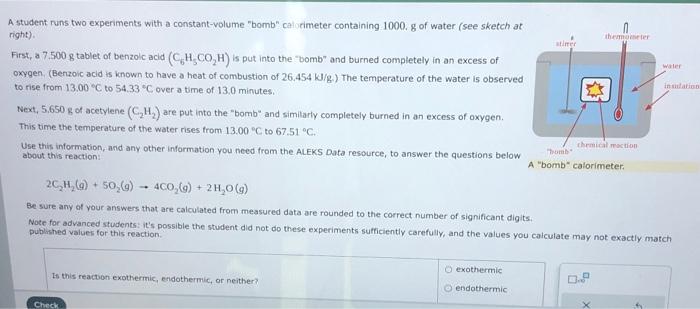 Solved A student runs two experiments with a constant-volume | Chegg.com