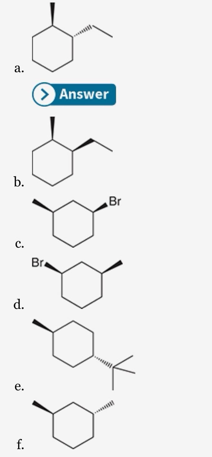 Solved 4.28 ﻿for each of the following compounds, draw both | Chegg.com