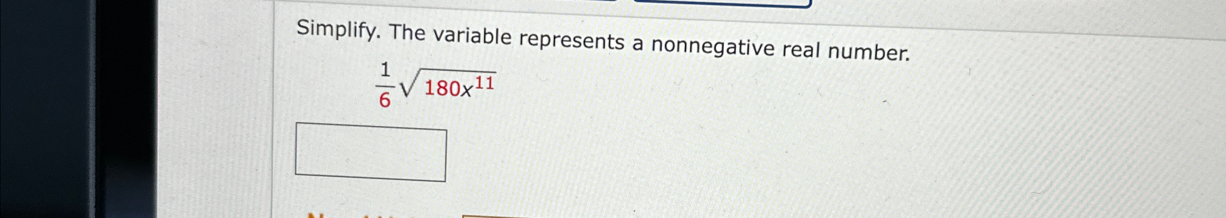 Solved Simplify. The variable represents a nonnegative real | Chegg.com