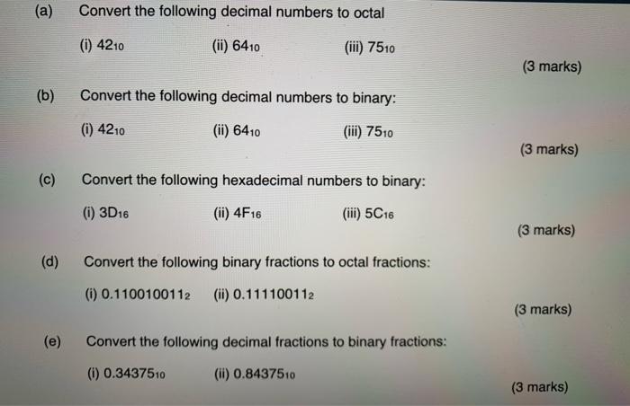 Solved please help me to convert these questions! must | Chegg.com