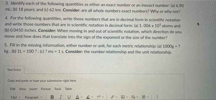 Solved 3. Identify each of the following quantities as | Chegg.com