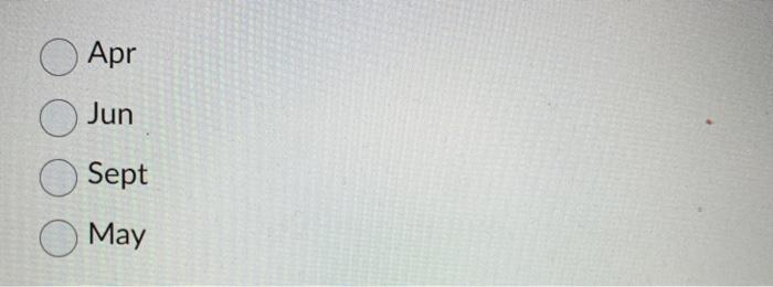 Of the following months, when is Patrick | Chegg.com