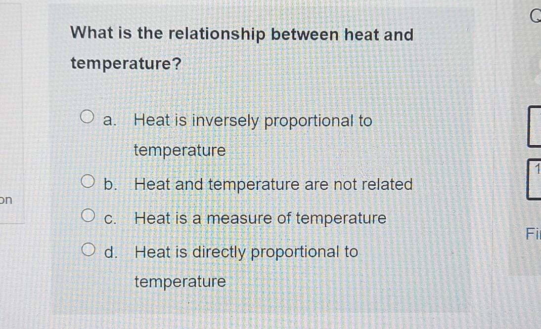 Solved What is the relationship between heat and | Chegg.com