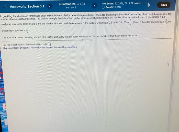 Solved E Homework Section 3 1 Question 24 3 1 93 Hw Score