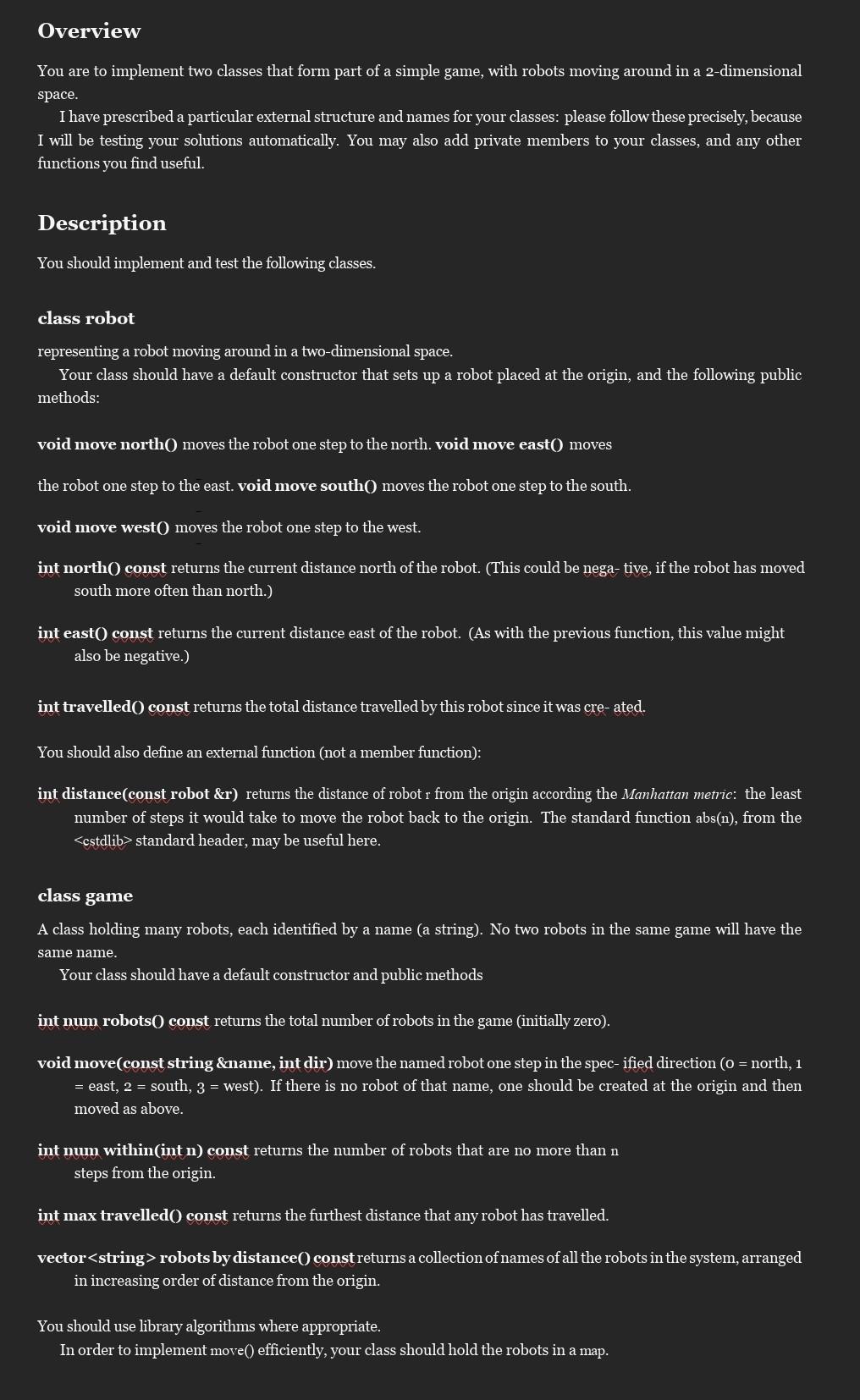 Solved You are to implement two classes that form part of a | Chegg.com