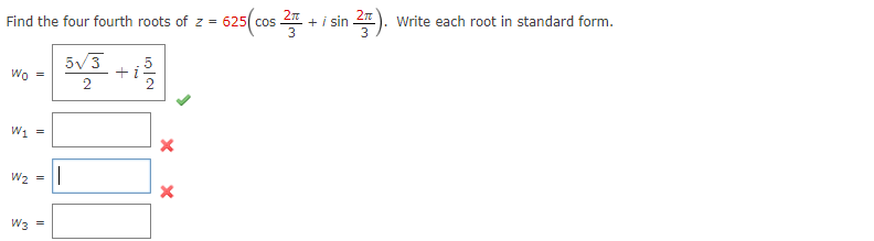 Solved Find the four fourth roots | Chegg.com