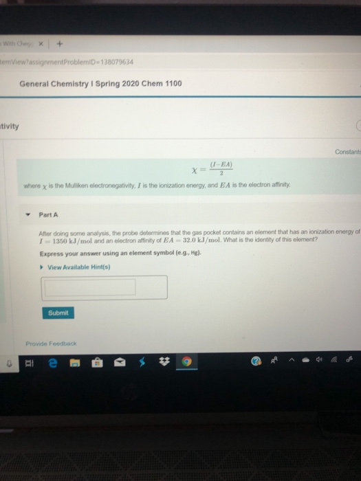 With Che X + tem View assignment ProblemiD=138079634 | Chegg.com
